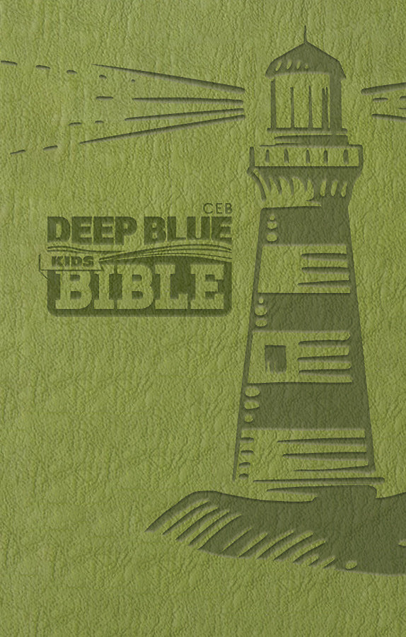 CEB Deep Blue Kids Bible Lighthouse Green — Aslan Christian Books