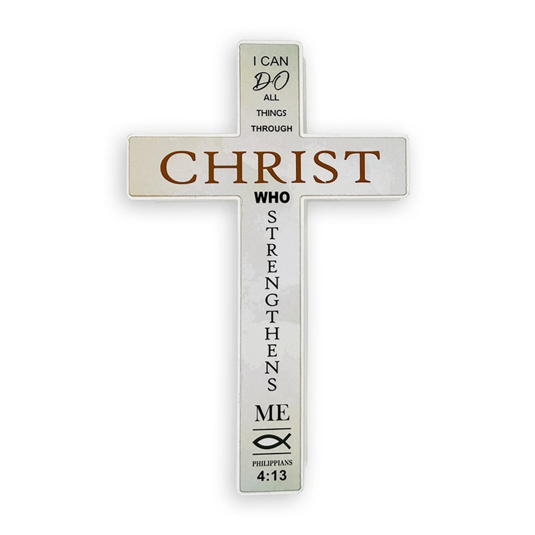 Small Standing Cross – I Can Do All Things Through Christ — Aslan ...