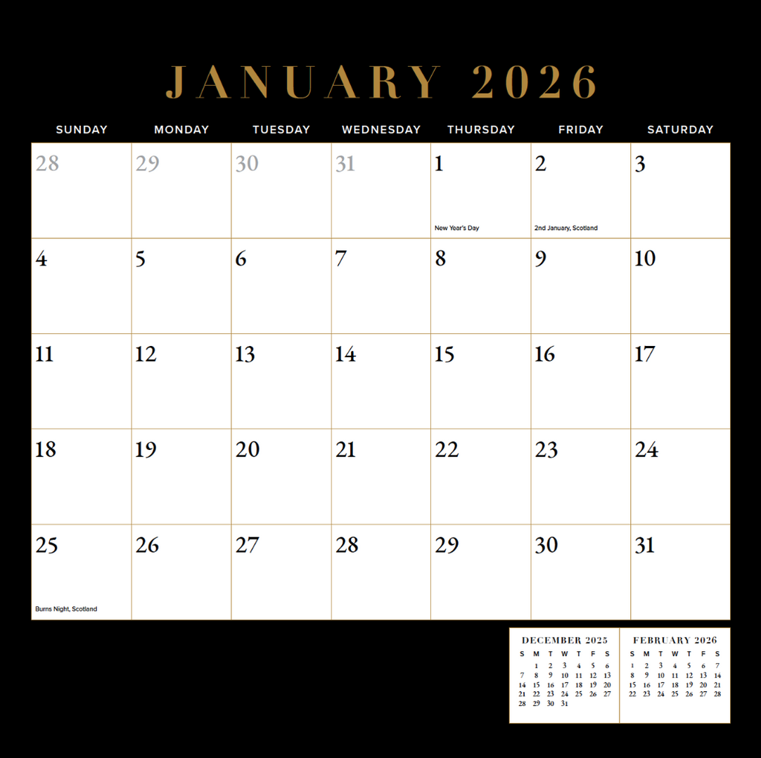 The Chosen 2026 Wall Calendar (UK + IRL Edition) — Aslan Christian Books