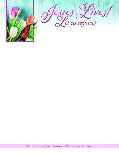 Jesus Lives! Easter Letterhead (pack of 100) — Aslan Christian Books
