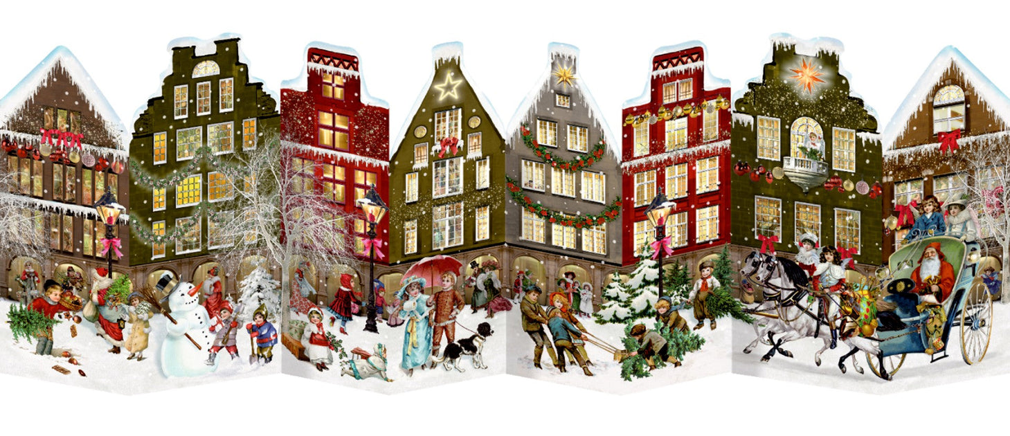 Free-Standing Christmas Street Advent Calendar — Aslan Christian Books