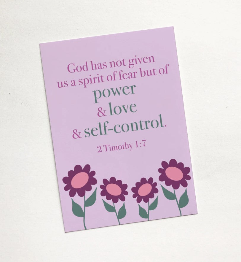 Power & Love (Violet) - Christian Sharing Card — Aslan Christian Books