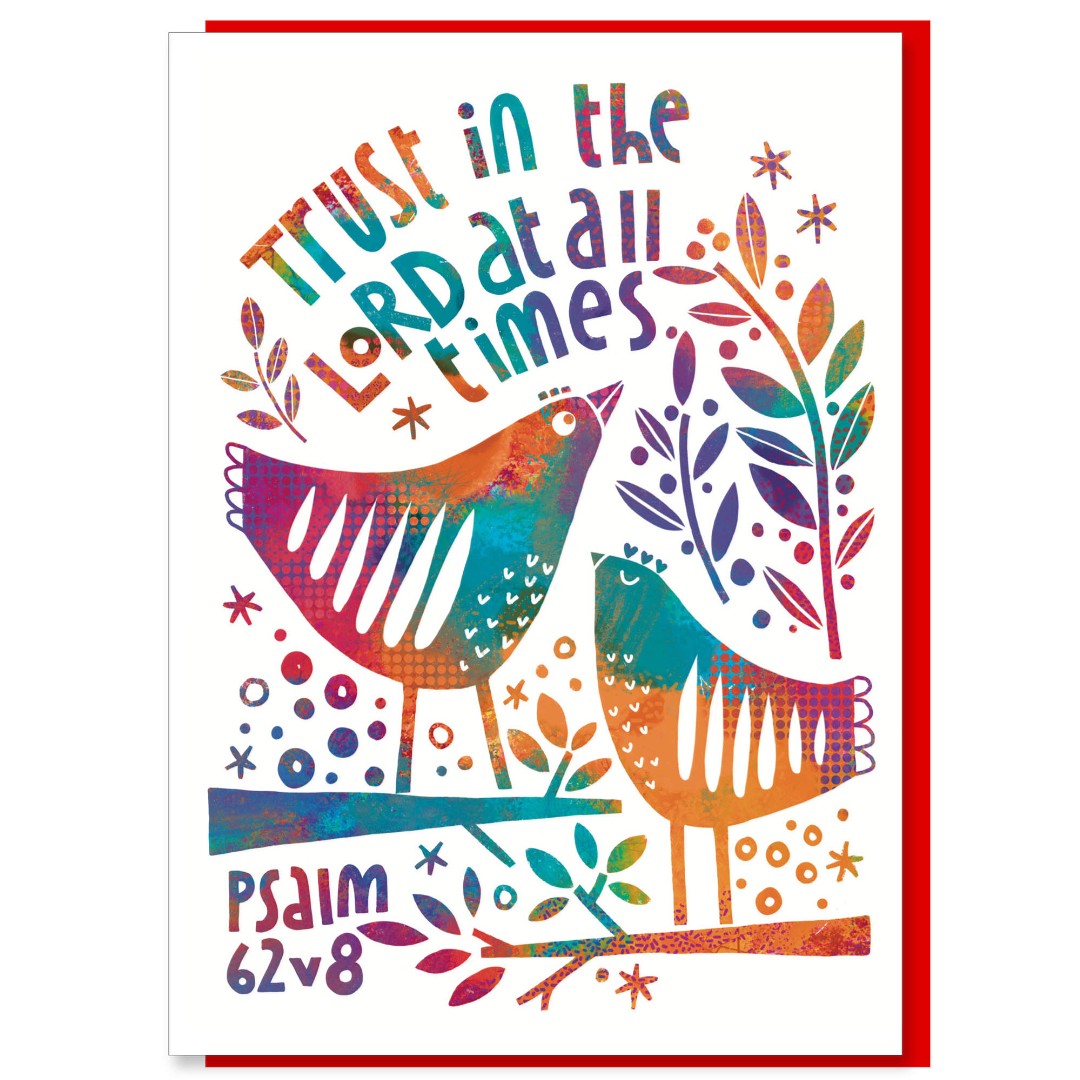 Trust in the Lord at All times Greetings Card — Aslan Christian Books