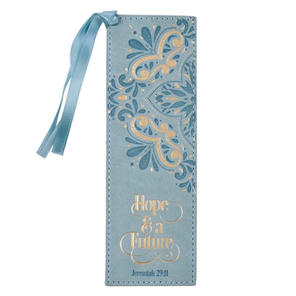 Hope and a Future Teal LuxLeather Bookmark — Aslan Christian Books