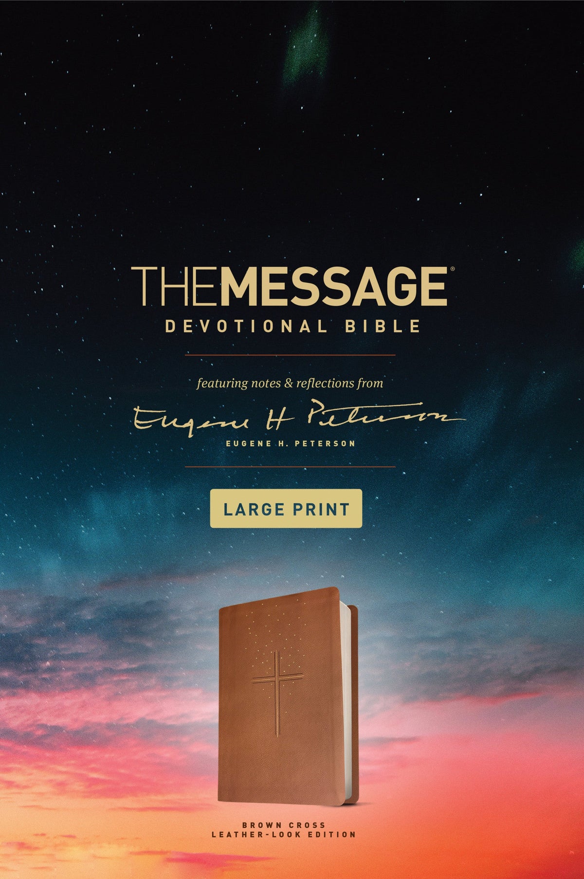 The Message Devotional Bible Large Print Brown — Aslan Christian Books